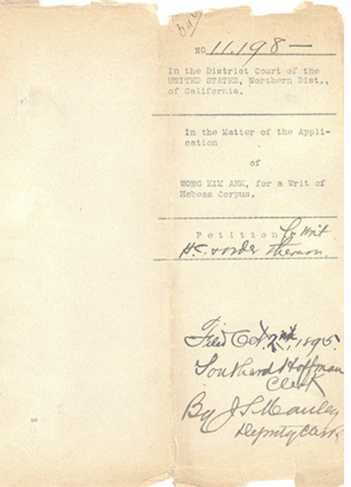 Wong Kim Ark and Birthright Citizenship, United States v. Wong Kim Ark ...